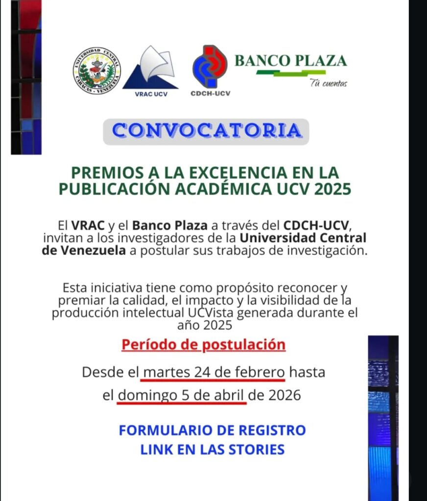 Convocatoria: Premios a la Excelencia en la Publicación Académica UCV ...